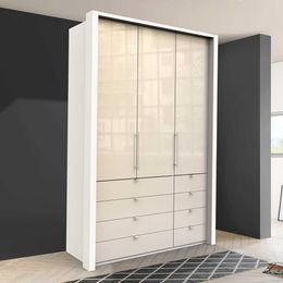 Pharao24.de Jugend Kleiderschrank mit Faltt&uuml;ren acht Schubladen