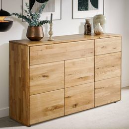 Pharao24.de Sideboard Kommode aus Wildeiche Massivholz 149 cm breit