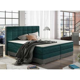 Pharao24.de Boxspringbett Polsterbett aus Webstoff mit Bettkasten
