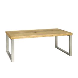 Pharao24.de Wohnzimmer Couchtisch Eiche furniert B&uuml;gelgestell aus Stahl