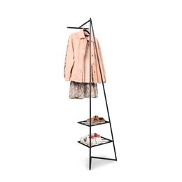 Pharao24.de Kleiderst&auml;nder B&uuml;rogarderobe in Schwarz 183 cm hoch