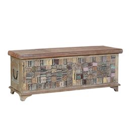Pharao24.de Holztruhe Dekotruhe aus Massivholz im Boho Style