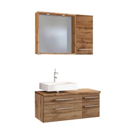 Pharao24.de Badezimmerm&ouml;belset in Wildeichefarben Made in Germany (dreiteilig)