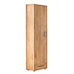 Pharao24.de Garderobenschrank aus Eiche Massivholz einer Schublade