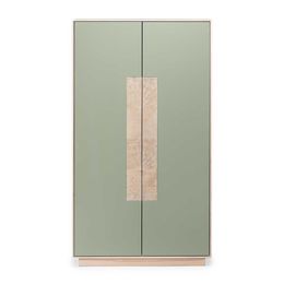 Pharao24.de Wohnzimmer Highboard in Beton Grau und Buche hell 160 cm hoch