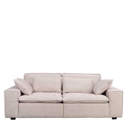 Pharao24.de Wohnzimmercouch Beige modern 226 cm breit 45 cm Sitzh&ouml;he