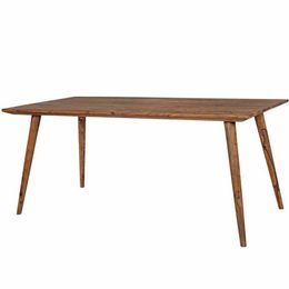 Pharao24.de Esszimmertisch aus Sheesham Massivholz Retro Design