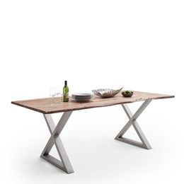 Pharao24.de Esstisch Holztisch in modernem Design mit X Gestell