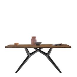 Pharao24.de Designeresstisch aus Recyclingholz und Metall Industry und Loft Stil