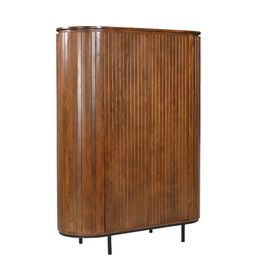Pharao24.de Massivholzschrank Schrank Holz im Retrostil aus Mangobaum Massivholz