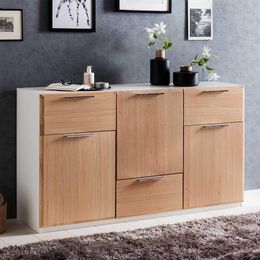 Pharao24.de Esszimmer Anrichte modern mit drei Schubladen drei Dreht&uuml;ren