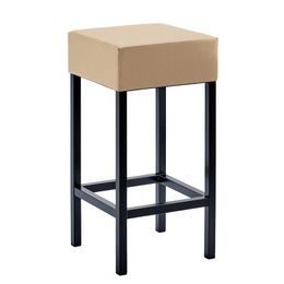 Pharao24.de Moderner K&uuml;chenhocker miit 64 cm Sitzh&ouml;he Beige und Schwarz