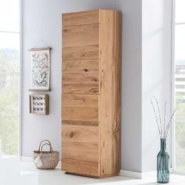Pharao24.de Dielenkleiderschrank mit Eiche Massivholz Front modernem Design