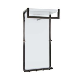 Pharao24.de Wandgarderobe in Wei&szlig; Anthrazit 80 cm hoch
