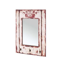 Pharao24.de Shabby Garderobe in Wei&szlig; Braun Haken