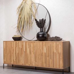 Pharao24.de Sidebord in Eiche teilmassiv im Skandi Design 200 cm breit