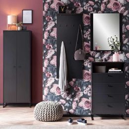 Pharao24.de Garderobenkombination in Schwarz Skandi Design (vierteilig)