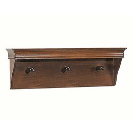 Pharao24.de Wandgarderobe teilmassiv in Nussbaumfarben klassischen Stil