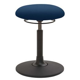 Pharao24.de Runder Arbeitshocker aus Flachgewebe Blau