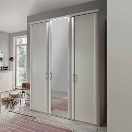 Pharao24.de Schlafzimmerschrank in Wei&szlig; Beleuchtung