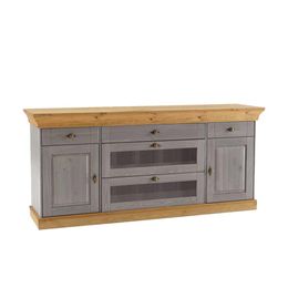 Pharao24.de Esszimmer Sideboard in Grau Holz Kiefer teilmassiv