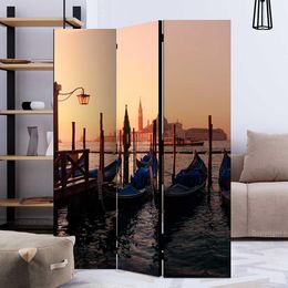 Pharao24.de Raumteiler klappbar mit VENEDIG Motiv Leinwand F&uuml;llung