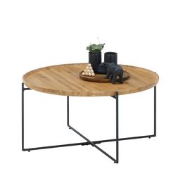 Pharao24.de Wohnzimmertisch Sofatisch in runder Form 80 cm breit