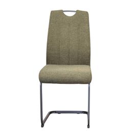 Pharao24.de Freischwingerstuhl in Oliv Gr&uuml;n und Schwarz 99 cm hoch (4er Set)
