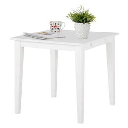 Pharao24.de K&uuml;chentisch 75 cm hoch Wei&szlig;