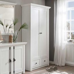 Pharao24.de Dielenschrank in Pinie Wei&szlig; Landhaus