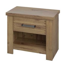 Pharao24.de Nachttisch Nachtschrank mit einer Schublade und Metallgriff