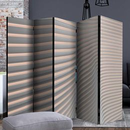 Pharao24.de XL Paravent in Grau und Beige abstraktem Muster