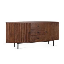 Pharao24.de Sideboard Kommode mit Vierfu&szlig;gestell in ovaler Form