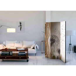 Pharao24.de Leinwand Paravent mit Pusteblumen Motiv modern