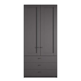 Pharao24.de Dreht&uuml;rschrank modern Landhaus in Dunkelgrau Made in Germany
