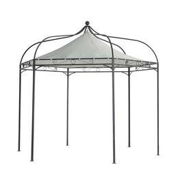 Pharao24.de Terrassen Pavillon in Beige Schwarz eckig