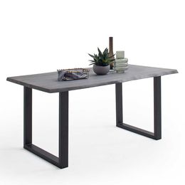 Pharao24.de Esstisch Baumkantentisch im Industry und Loft Stil mit Metallgestell