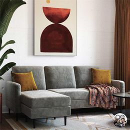 Pharao24.de Wohnzimmer Sofa in modernem Design Lichtgrau