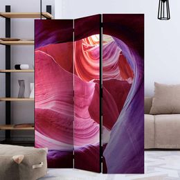 Pharao24.de Paravent modern in Pink und Lila Fels Motiv
