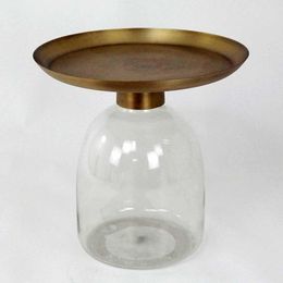 Pharao24.de Beistelltischchen in modernem Design Glas und Metall