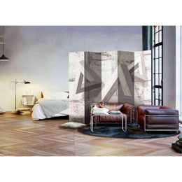 Pharao24.de Spanische Wand in Beton Grau geometrischem Motiv