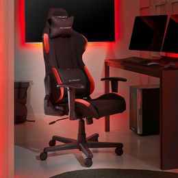 Pharao24.de Computerstuhl Gaming Stuhl mit Lendenwirbelst&uuml;tze und hoher R&uuml;ckenlehne