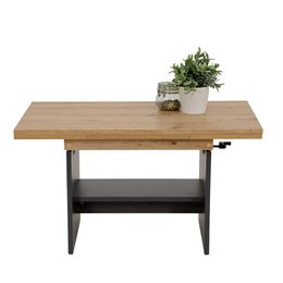 Pharao24.de Wohnzimmer Tisch h&ouml;henverstellbar in modernem Design zwei Einlegeplatten