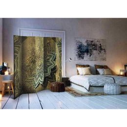 Pharao24.de Spanische Wand in Goldfarben Mandala Motiv