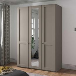 Pharao24.de Schlafzimmerkleiderschrank hellgrau modern im Landhausstil 150 cm breit