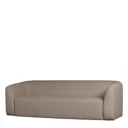 Pharao24.de Sofa Dreisitzer Hellbraun Chenille im Skandi Design 240 cm breit