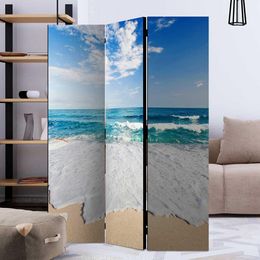 Pharao24.de Trennwand blickdicht mit Strand Motiv modernem Design