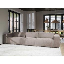Pharao24.de Wohnzimmer Couch 4 Sitze in Beige Stoff 314 cm breit - 70 cm hoch