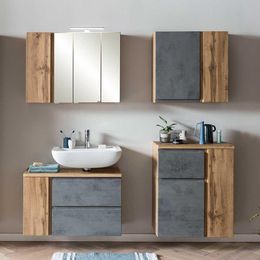 Pharao24.de Badezimmerm&ouml;bel Set 4-teilig in modernem Design 148 cm hoch (vierteilig)