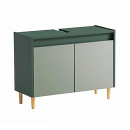 Pharao24.de Waschbeckenunterschrank Waschtischschrank 2 t&uuml;rig in modernem Design